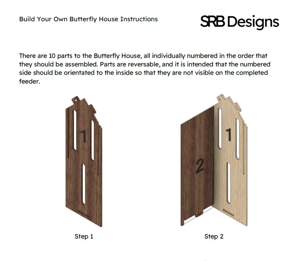 Build your own Butterfly House Flat Pack Kit for Children and Adults No ...